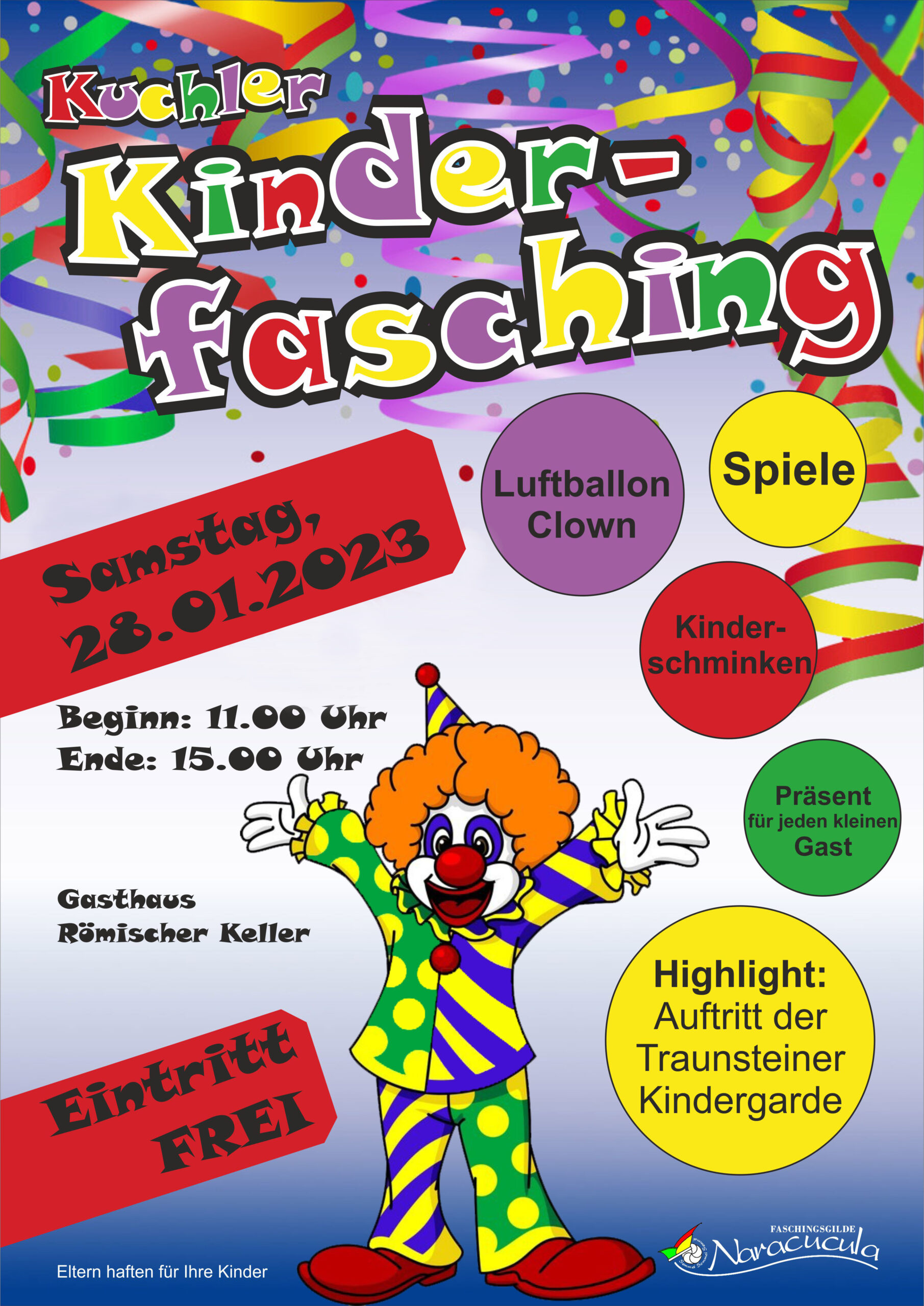 KINDERFASCHING – Faschingsgilde Naracucula